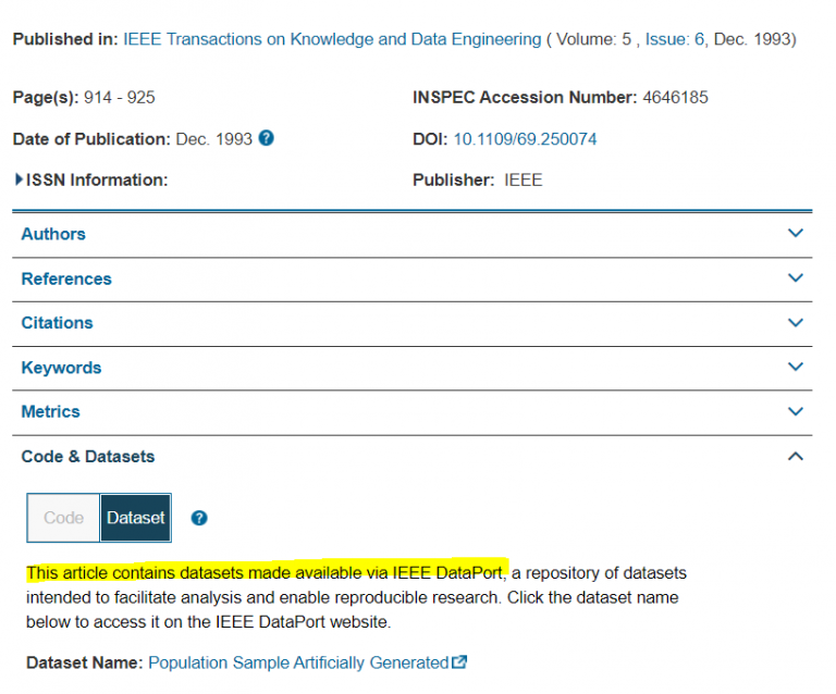 IEEE DataPort Datasets: Free Access Only for a Limited Time