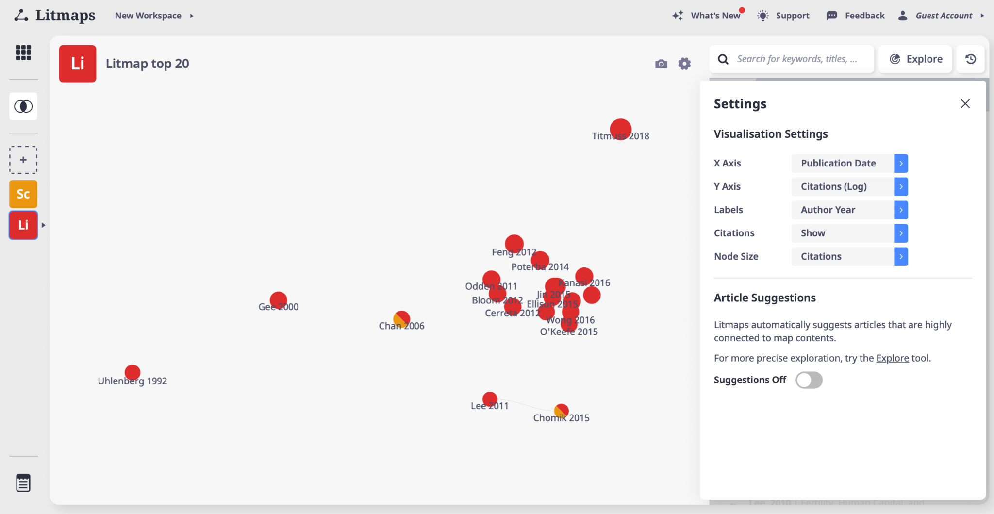 Discover Research Literature Using Visuals: Litmaps