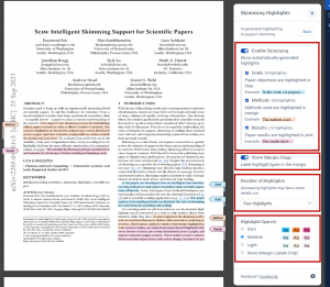 Semantic Reader – Augmented Application to Make Reading PDFs Easier